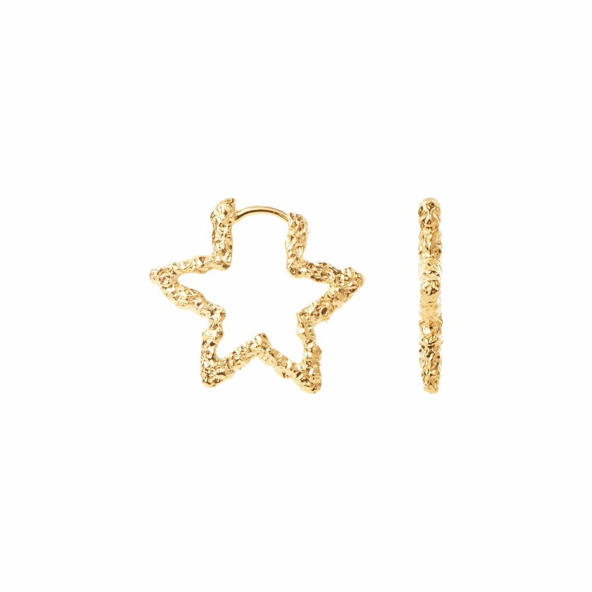 Star Sparkly Hoops - forgyldt | Vi er autoriseret forhandler af Camille ...